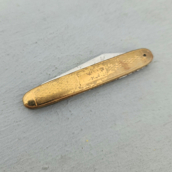 Vintage | Accessories | Vintage Colonial Knife Co Goldplated Fish Scale ...